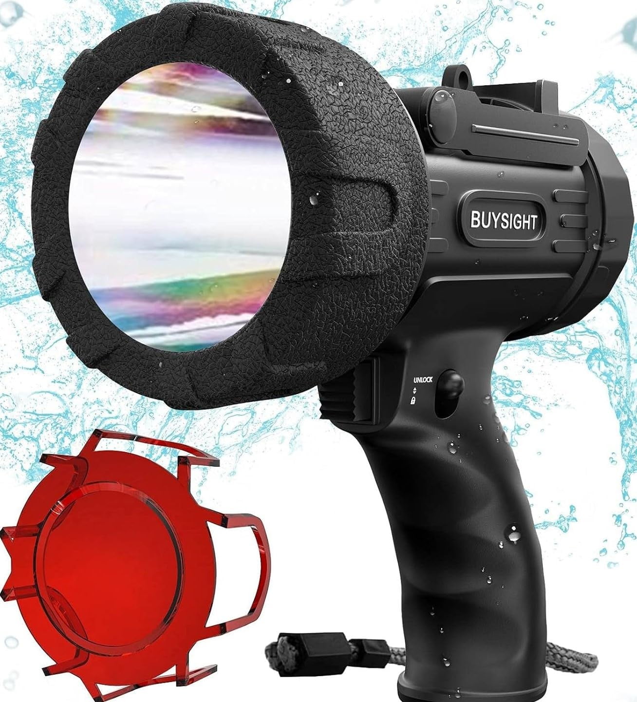 Linterna Spotlight BUYSIGHT recargable de 200 000 lúmenes | Bodega Aurrera en línea