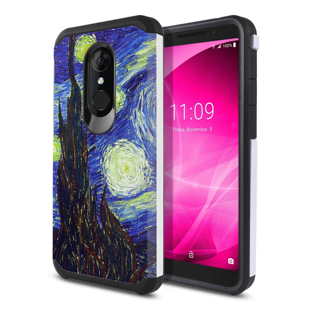 FINCIBO Hybrid Case Hard Plastic TPU Slim Back Cover for T-mobile Revvl ...