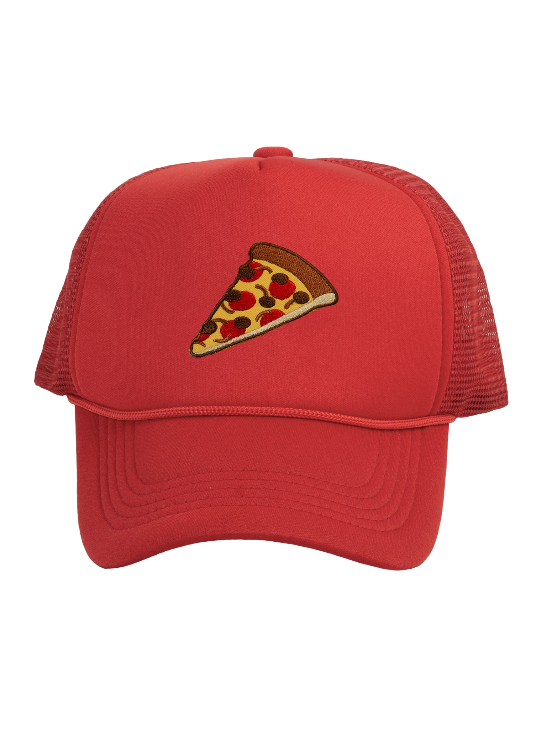 Adult Men's Pepperoni Pizza Slice Rope Foam Trucker Hat, Red - Walmart.com