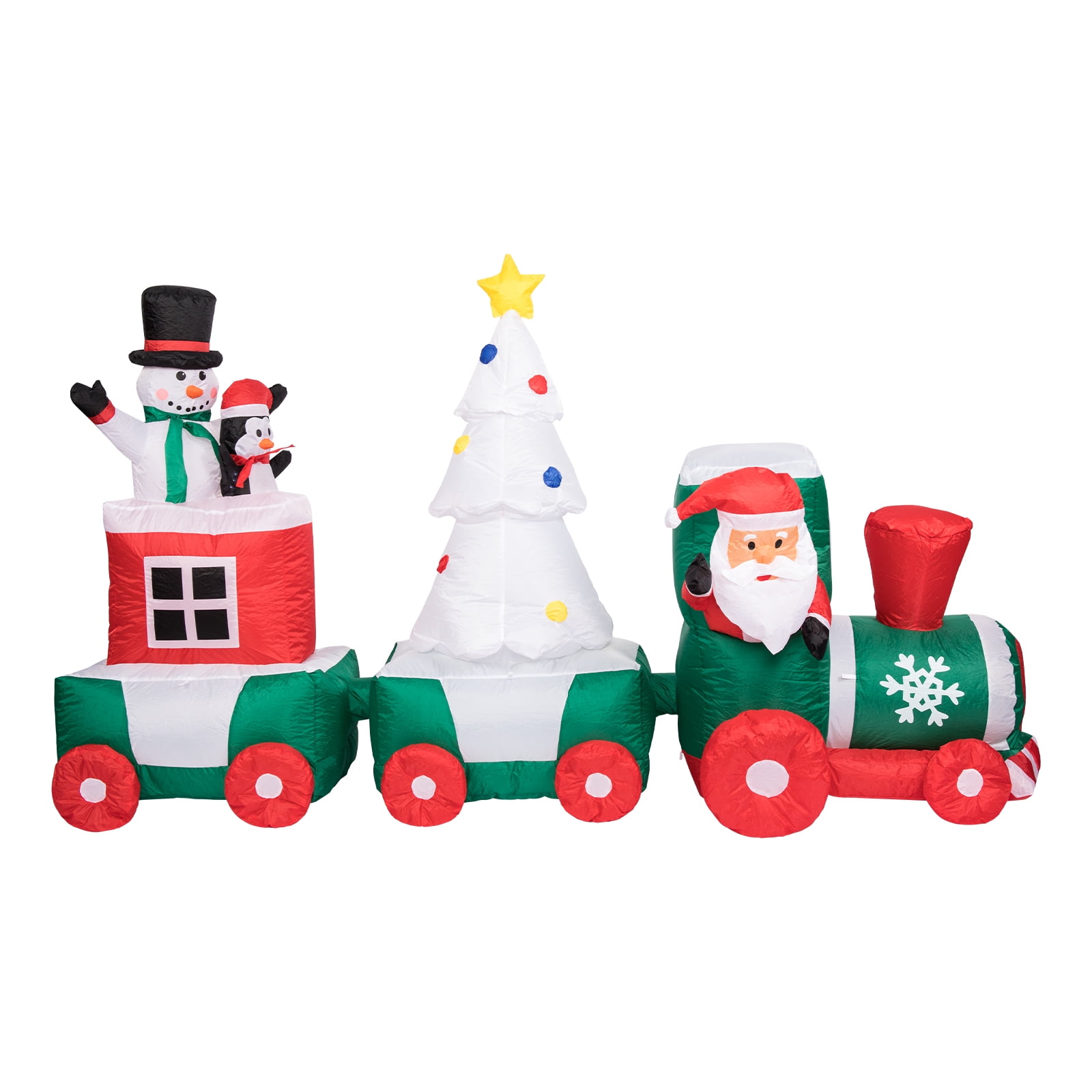 Wonder Garden Santa Claus on The Train Yard Inflatable, 4.3' - Walmart.com