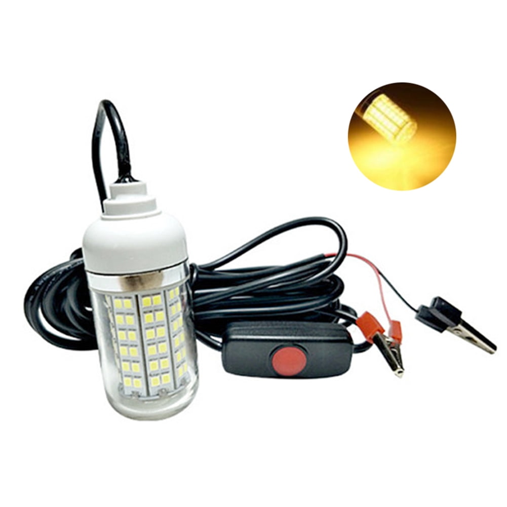 Underwater Fishing Light, 12-24V LED Submersible Freshwater Saltwater ...