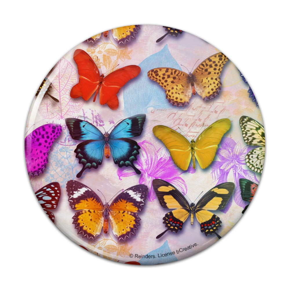 Colorful Butterflies Butterfly Design Pinback Button Pin - Walmart.com