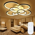 FETCOI, Modern LED Acrylic Circle Ring Ceiling Lighting Flush Mount LED ...
