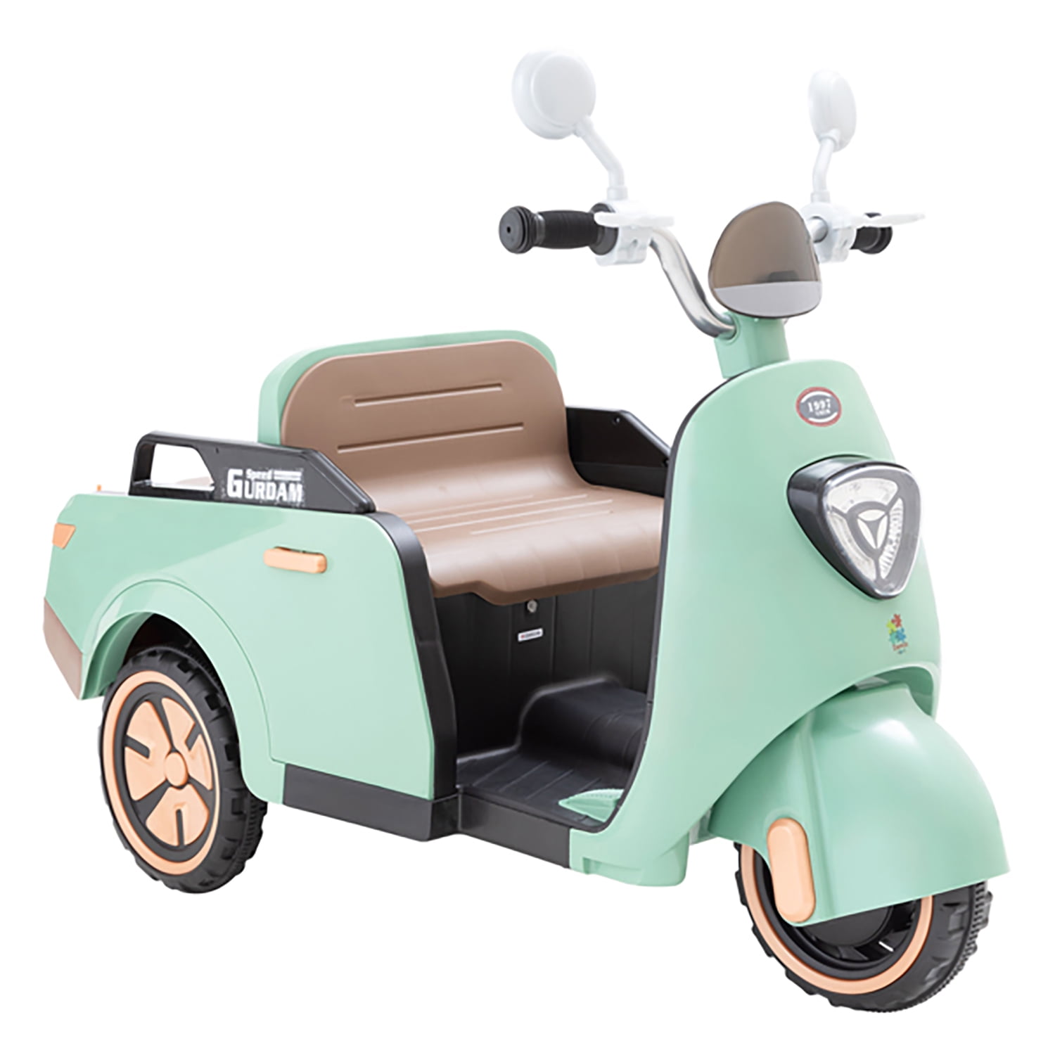 Montable Electrico Denco Toys E-Bike Plus Asiento Doble Amplio Verde ...