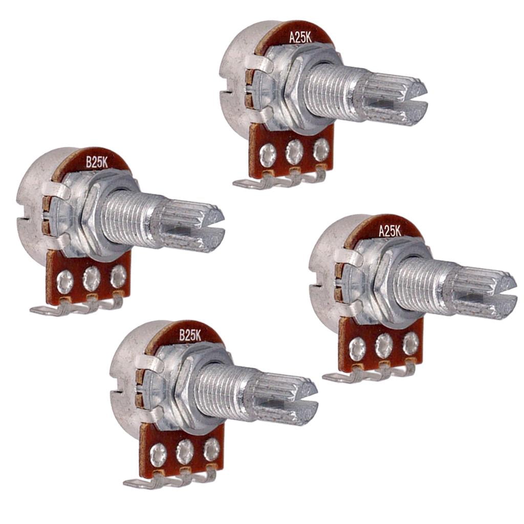Guitar Potentiometer Audio POTS A25K Volume Electric Guitar Pack of 4 ...