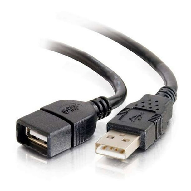 C2G 2m USB 2.0 A Male to A Female Extension Cable - Black (6.6ft ...