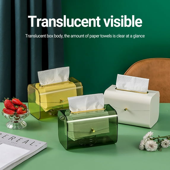 Dream Lifestyle ABS Tissue Box Holder with Cover, Rectangular Facial ...