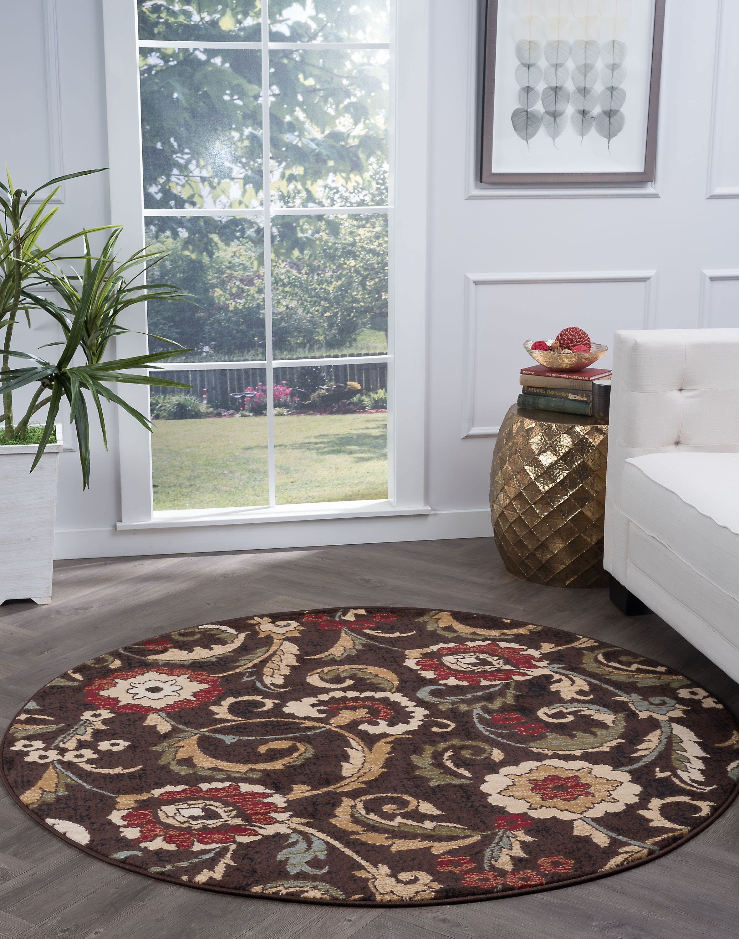 Bliss Rugs Wilkes Transitional Indoor Round Area Rug - Walmart.com ...