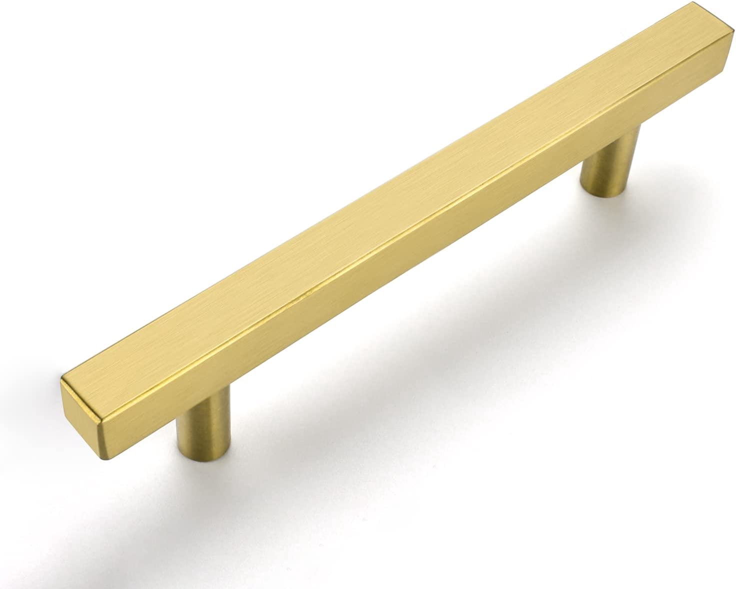 Zoizocp 5 Pack 4 Inch Gold Cabinet Pulls Brushed Brass,T-bar Stainless ...