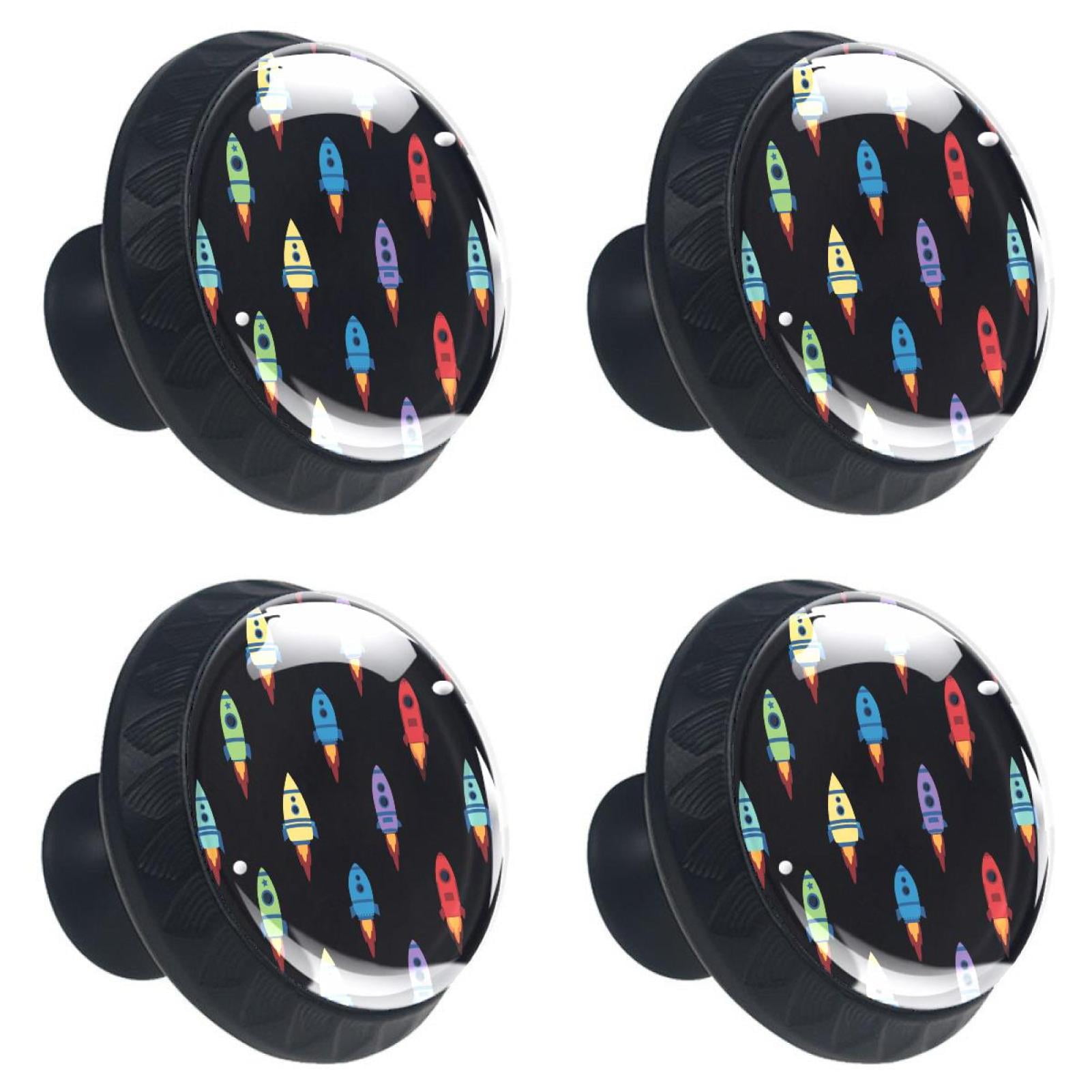 4 Pcs Spaceship Knobs for Kitchen Cabinet Cupboard Dresser Bookcase Drawer Pulls Handles Round ...