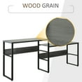 HomCom Industrial Style Double Sided Computer Desk with Strong Steel ...