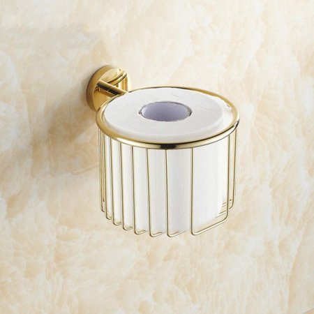 Copper Gold Paper Towel Basket Paper Towel Toilet Storage Bucket ...