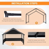 Large Outdoor Dog House Tent with 3-Sided Mesh Windows, Breathable Sun ...