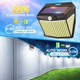BRAWN- 412 Led Solar Power Wall Light Pir Motion Sensor Outdoor Garden ...