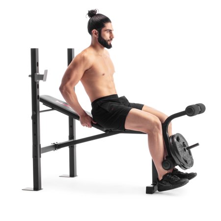 Weider Legacy Standard Weight Bench and Rack with Fixed Uprights, Foam ...