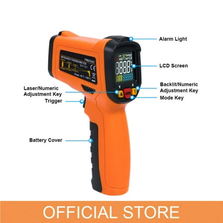 Infrared Thermometer High-precision Digital Temperature Gun Non-contact ...