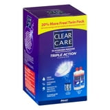 Clear Care Cleaning & Disinfecting Solution Triple Action Cleaning Twin ...