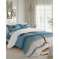 4 Piece Duvet Cover Set Twin, Summer Ocean Coconut Tree Starfish Shell ...