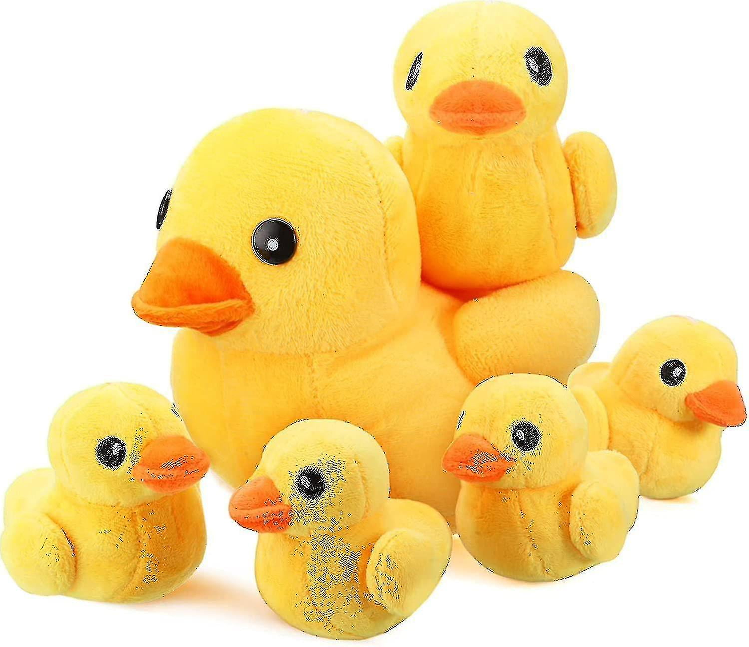 6 Pieces Duck Stuffed Animals With Babies Duck Playset Toy 8 Inch Stuff ...