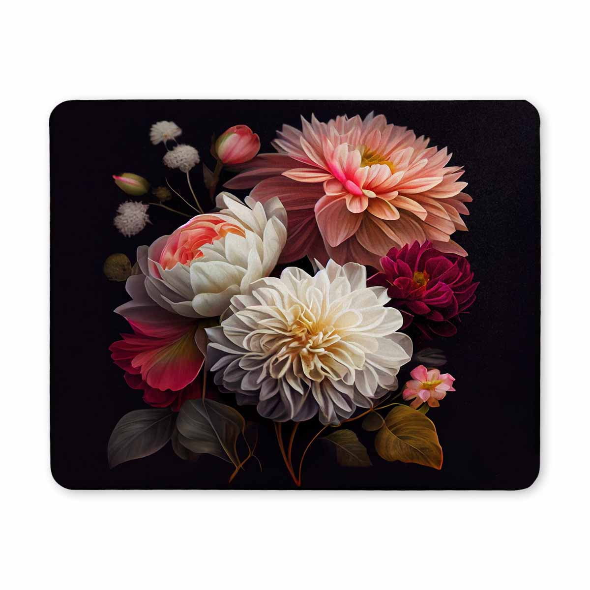 Floral Mouse Pad, Flower Mouse Pad, Mouse Mat Square Waterproof Mouse ...