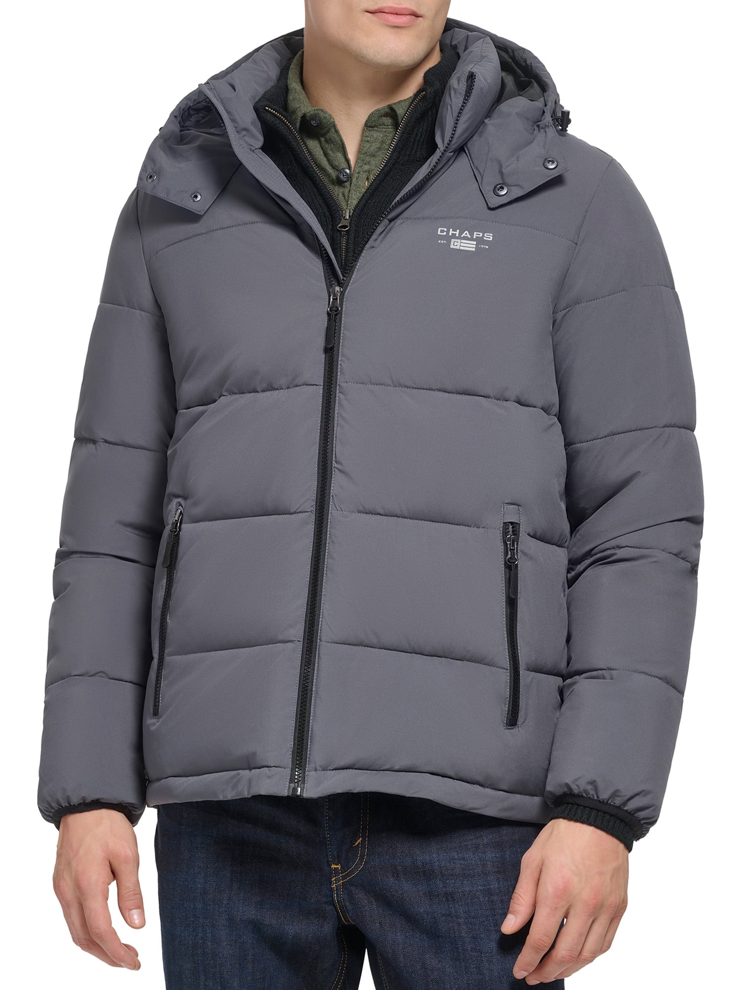 Chaps Water Resistant Puffer Jacket - Walmart.com