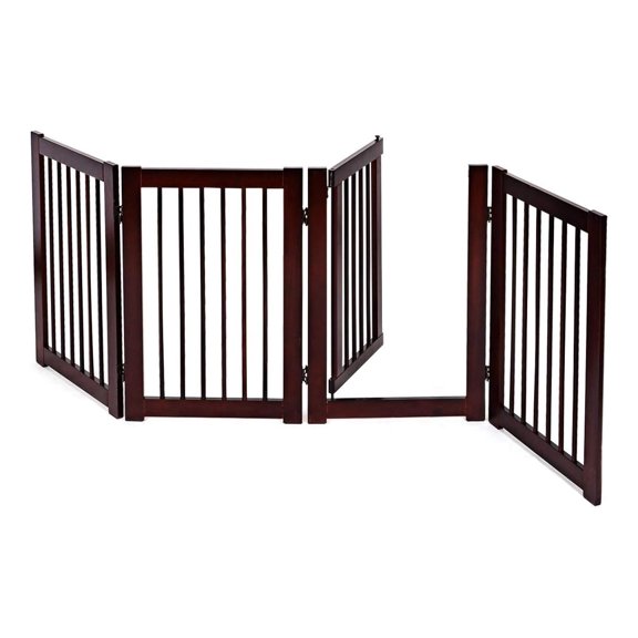 STAROUS 120" Extra Wide 28" Tall Foldable Dog Gates, Wooden ...