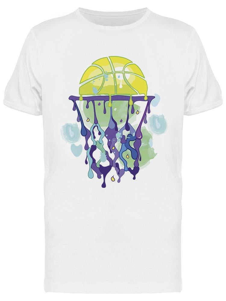 Basketball Dripping Paint T-Shirt Men -Image by Shutterstock Medium ...