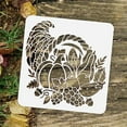 Cornucopia Stencil 11.8x11.8 inch Thanksgiving Harvest Cornucopia ...