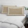 Brown Geometric Pillow Covers 20x30 Inch Queen Size, White Greek Key ...