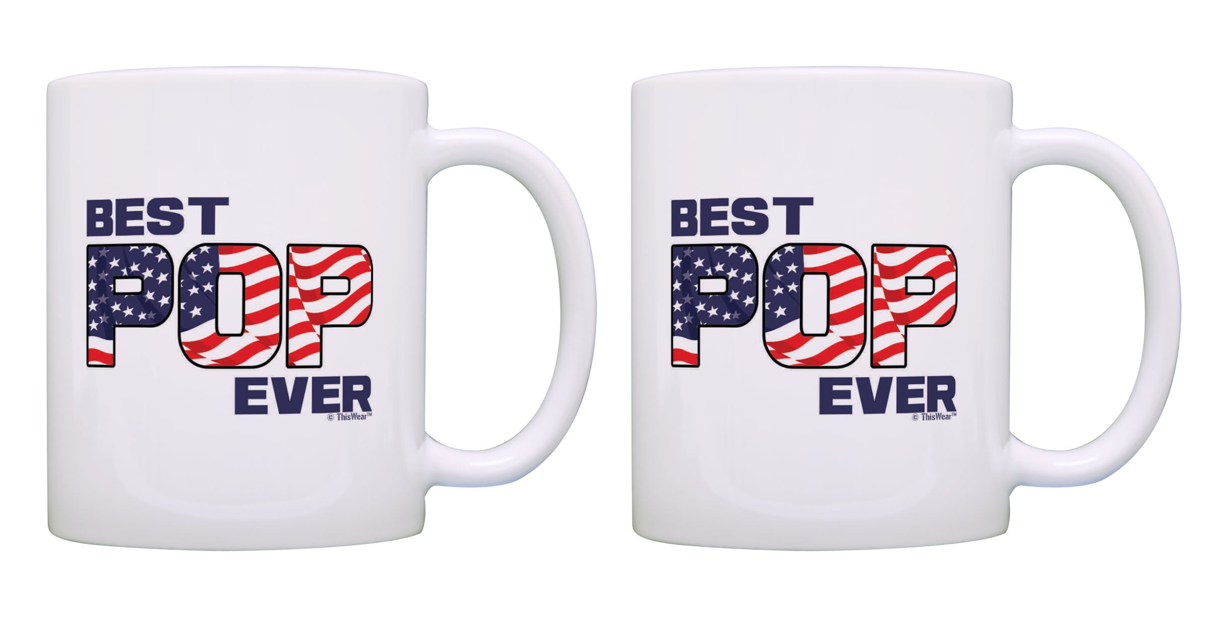 ThisWear Veteran Pop Gifts Best Pop Ever US American Flag Mug for Pop ...