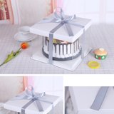 Transparent Square Cake Box Plastic Cake Packaging Boxes Organizer for ...