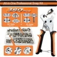 Heavy Duty Snap Fasteners Kit & Snap Fastener Tool with 100 Sets 15mm ...
