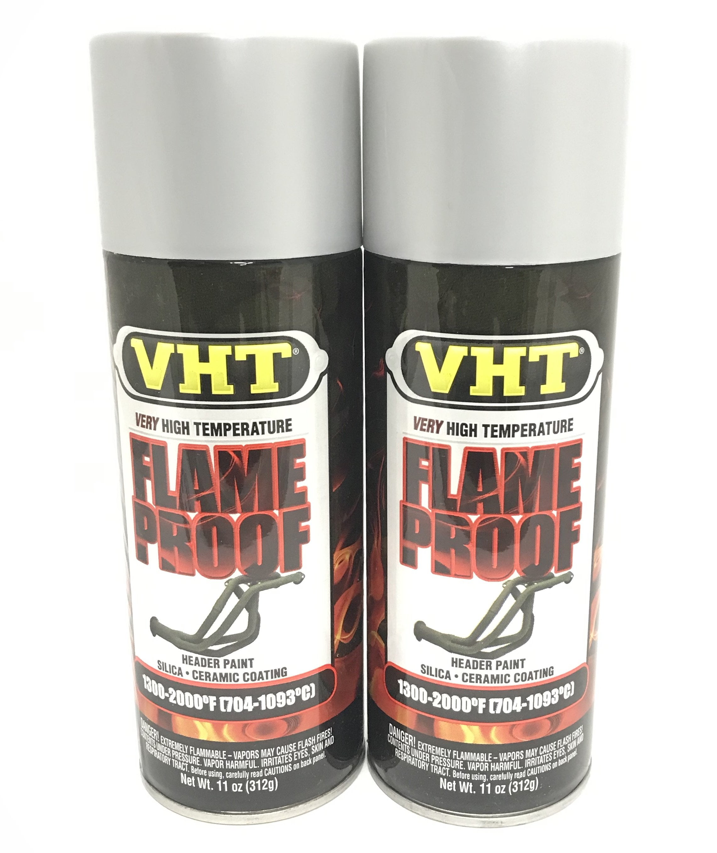 VHT SP106-2 PACK FLAT SILVER High Temperature Flame Proof Header Paint ...