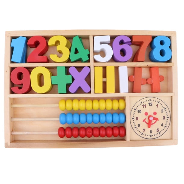 Box of Wooden Digital Numbers Mathematics Learning Educational Toy ...