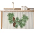 Cabinet Curtain 32''W x 55''L, Green Pine Leaves Christmas Under Sink ...