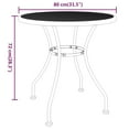 JHOUTR Round Patio Table, Expanded Metal Mesh Outdoor Dining Table ...