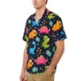 Cartoon Dinosaurs Men's Shirts Short-Sleeved with All-Over Prints ...