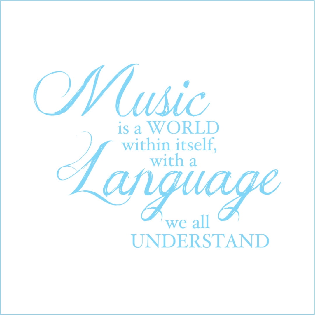 Music is a World Within Itself, with a Language.. Vinyl Quote - Large ...