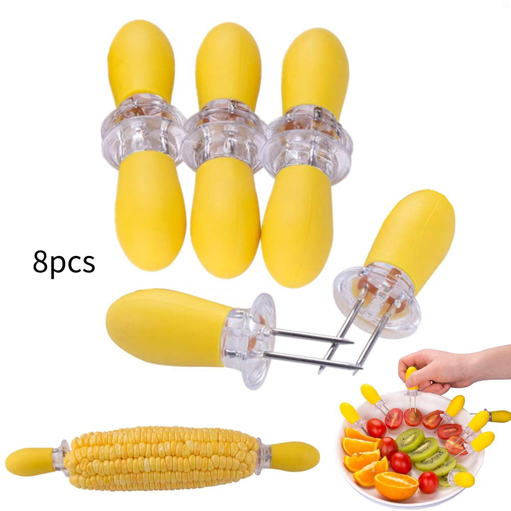 Ccdes 8 Pcs Stainless Steel BBQ Corn Forks, BBQ Corn Holder Corn On The ...