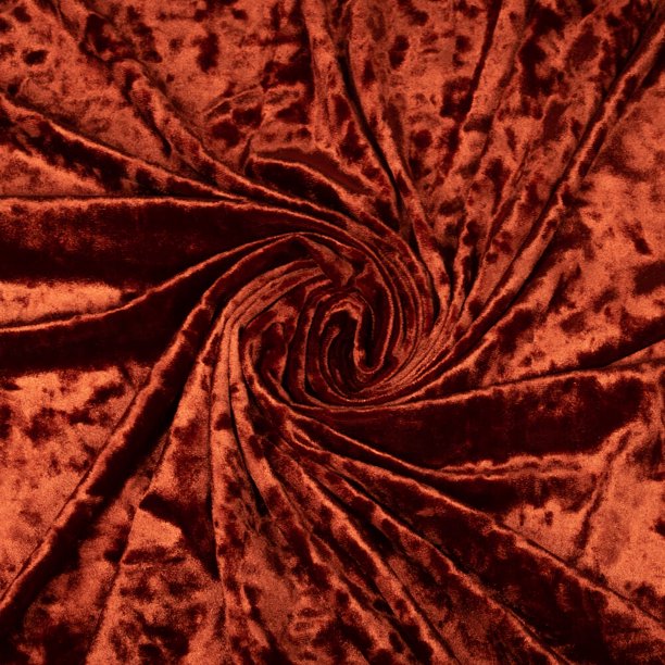 Stretch Crushed Velvet 62" Fabric By The Yard - Rust - Walmart.com