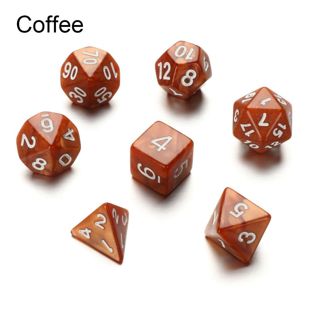7Pcs/Set Polyhedral Multicolor Multifaceted For TRPG DND Board Game ...