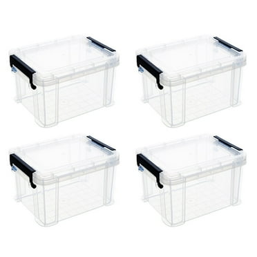 Casewin 3-Tier Clear Stackable Storage Container, Organizer Box with 30 ...