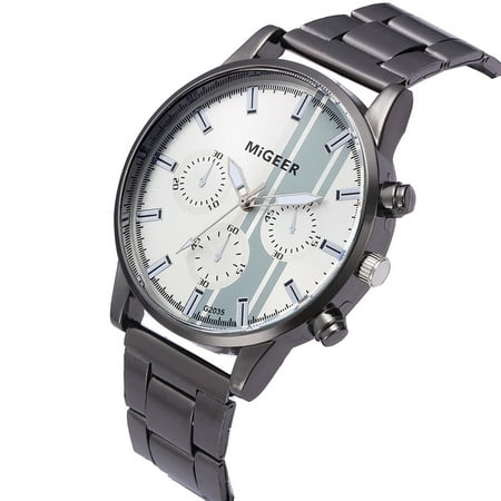 PVCS MiGEER Fashion S^imple Black Blue White Luxury Hollow Steel Watch ...