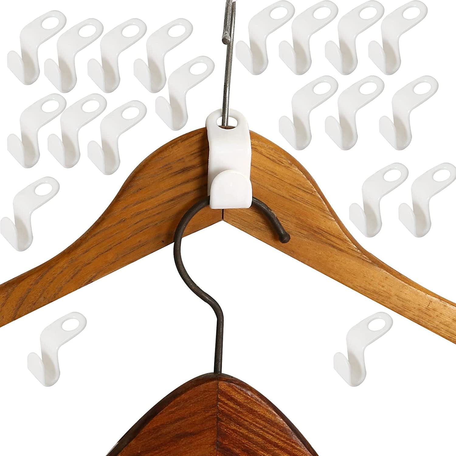 Plastic Mini Extender Clip Clothes Hanger Connector Hook Space Saving ...