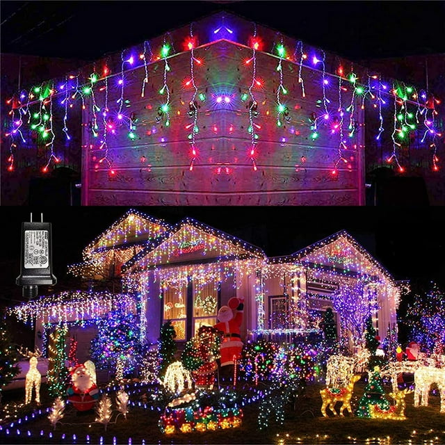 Curtain Icicle Lights Wedding Party LED Fairy Christmas Indoor Outdoor ...