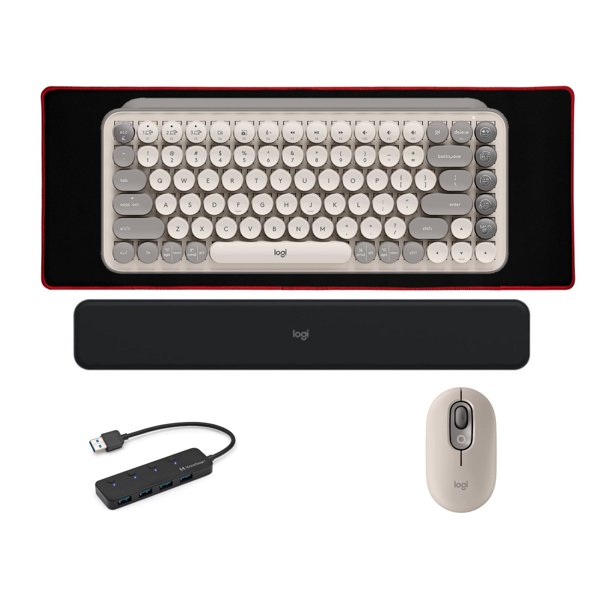 Logitech POP Keys Wireless Mechanical Keyboard and POP Mouse Bundle ...