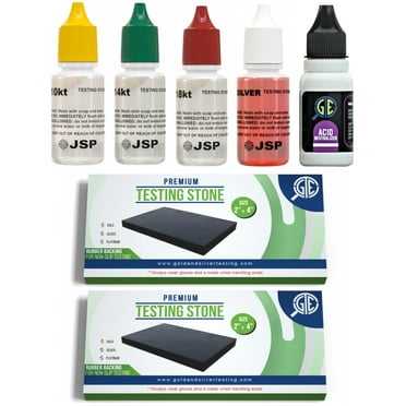 GOLD/SILVER Test Acid Tester Kit 10k 18k .999 .925 Sterling Testing ...