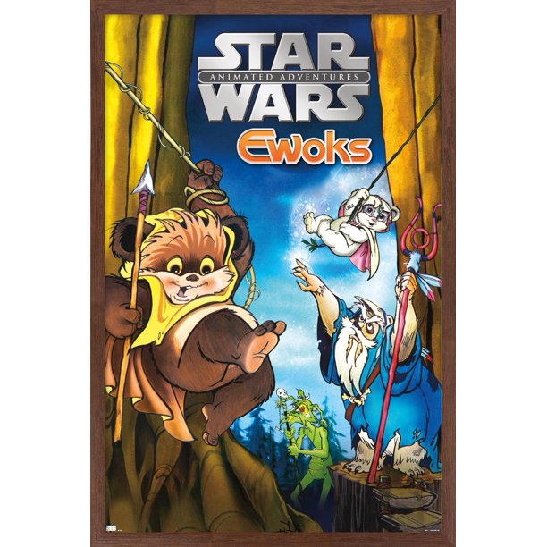 Star Wars: Ewoks - Key Art Wall Poster, 22.375" x 34", Framed - Walmart.com