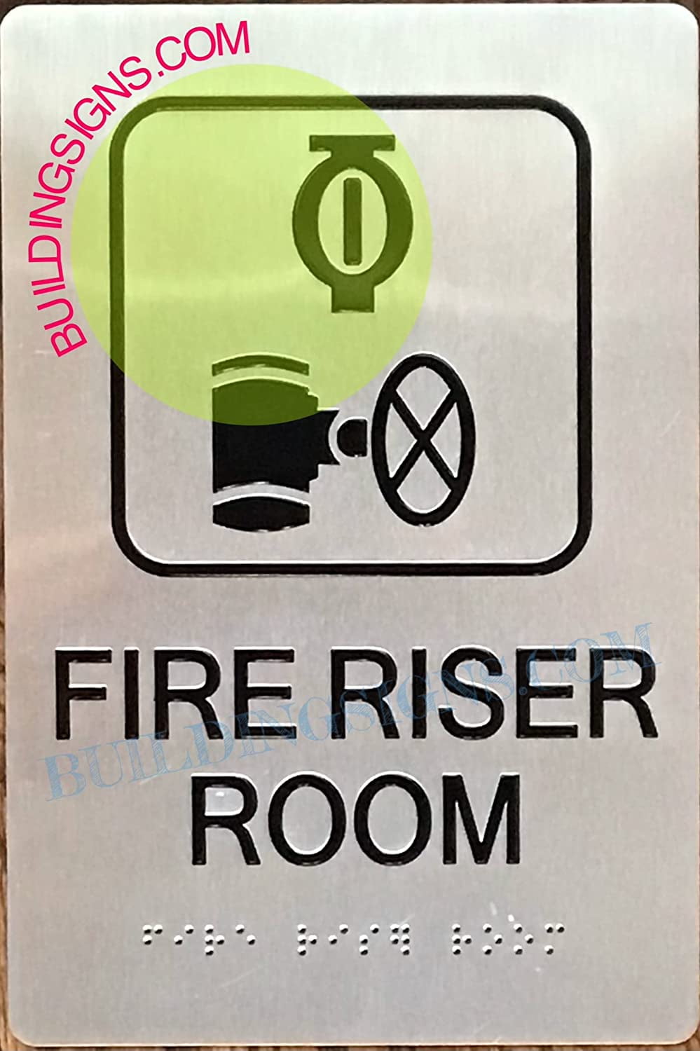 FIRE Riser Room Sign -Braille Sign with Raised Tactile Graphics and ...