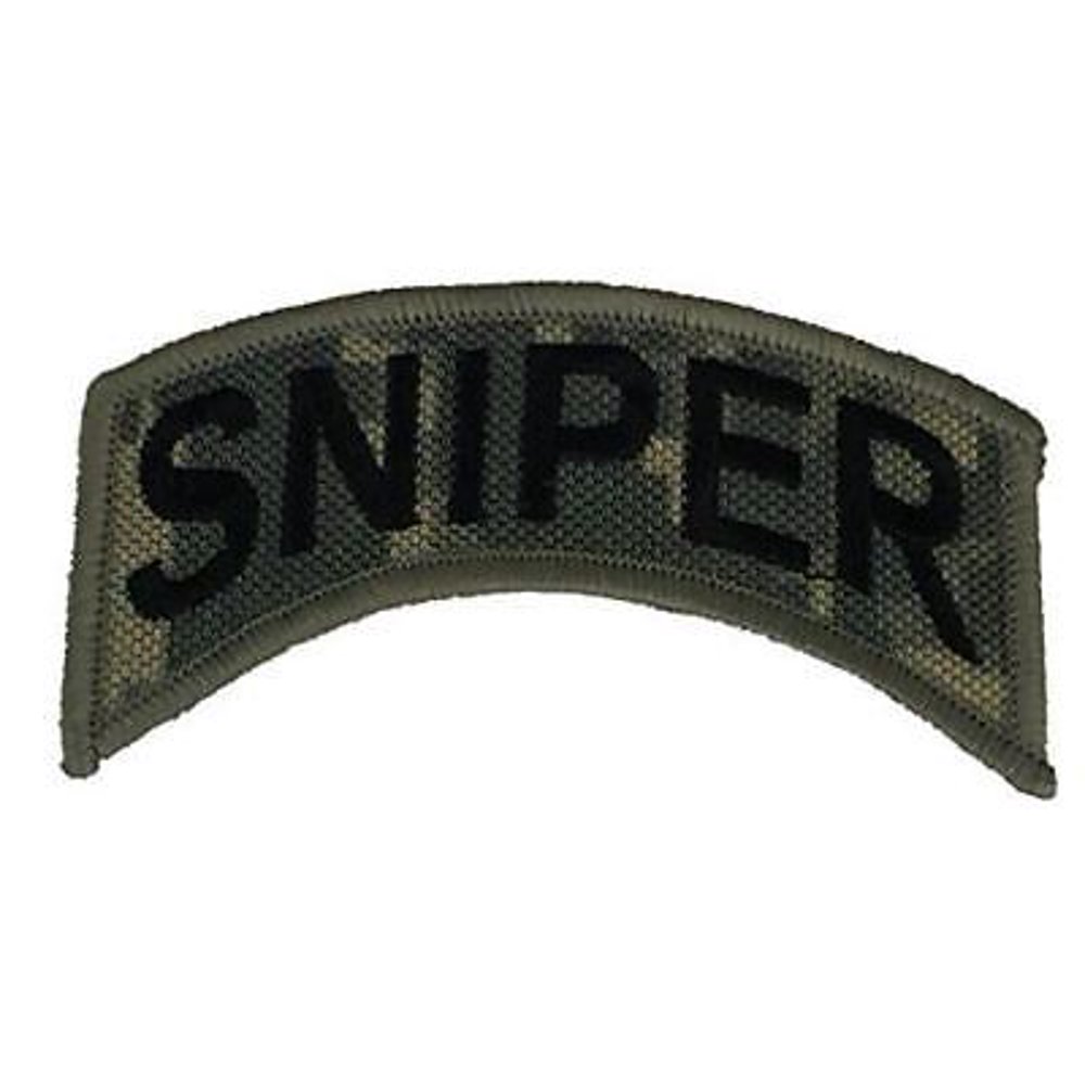 US ARMY SNIPER ROCKER TAB PATCH GREY GRAY DIGITIAL CAMMO CAMO ACU ONE ...